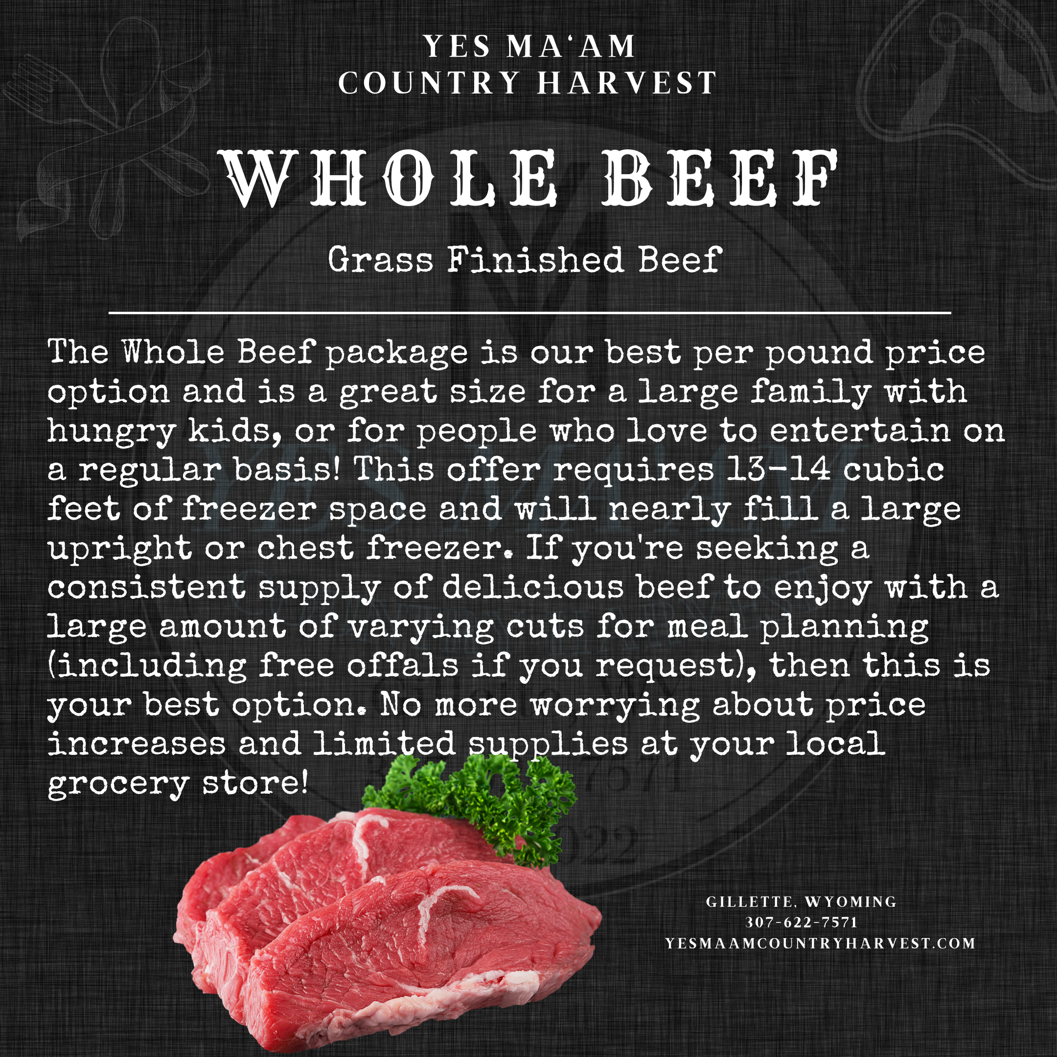 Bulk Beef – Yes Ma'am Country Harvest